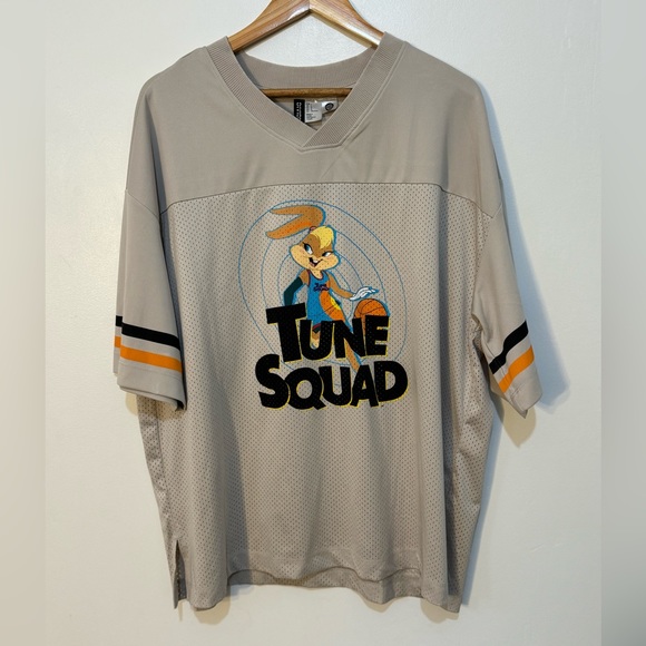 H&M | Tops | Hm Space Jam Printed Mesh Oversized Tshirt | Poshmark